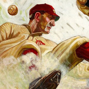 Vintage Baseball METAL Art Triptych 24x36 FREE SHIPPING - Etsy