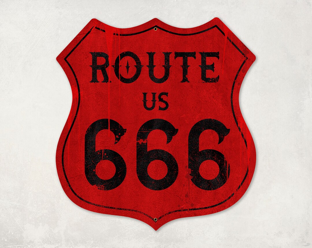 Route 666 METAL Devil's Highway Shield FREE SHIPPING - Etsy