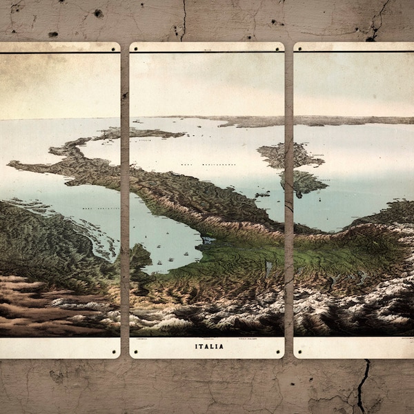 Metal Map of Italy - Etsy