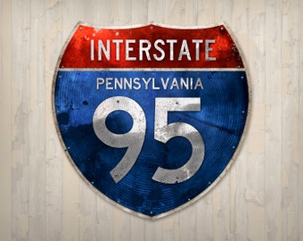 Interstate 95 Sign - Etsy
