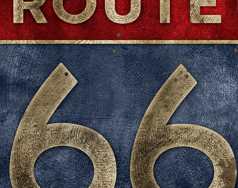 Route 66 METAL Highway Shield 15x15" FREE SHIPPING - Etsy
