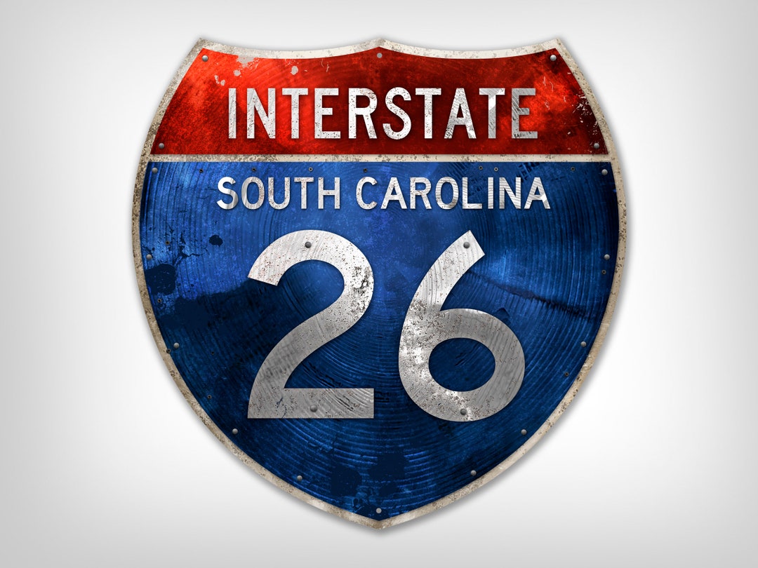 South Carolina Interstate 26 METAL Sign FREE SHIPPING - Etsy