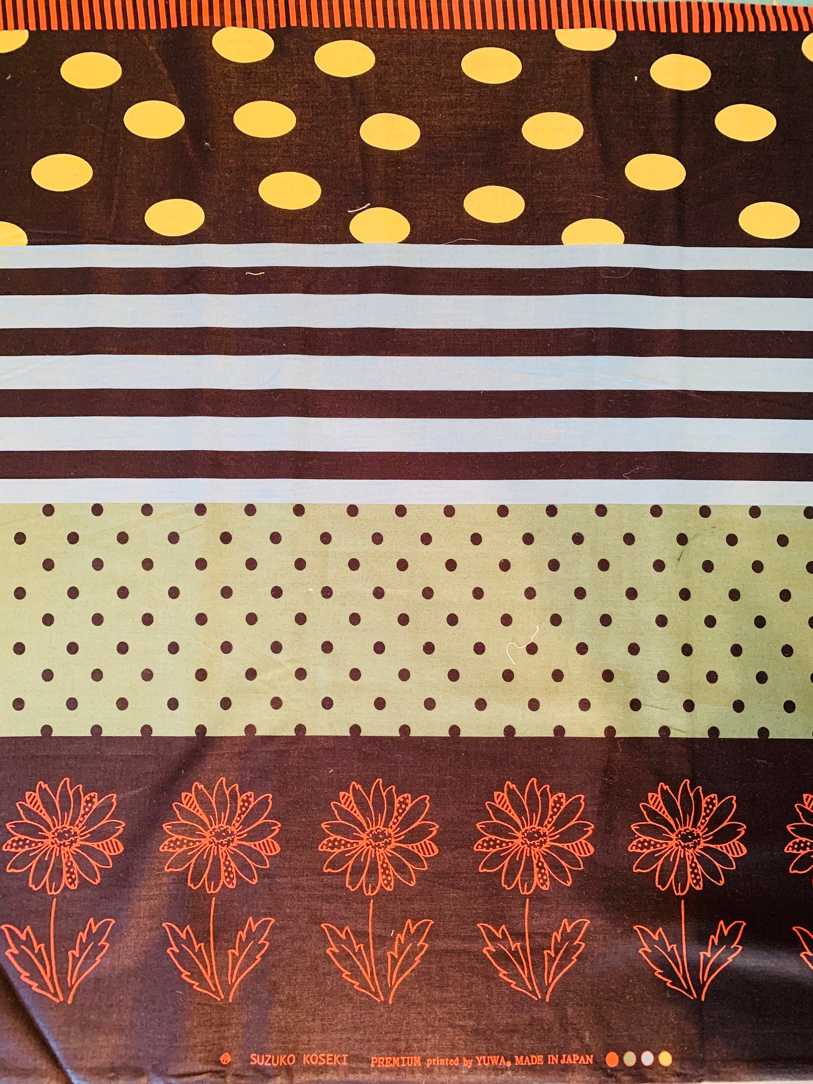 Stripe and Border Color A by Suzuko Koseki for Yuwa of Japan | Etsy