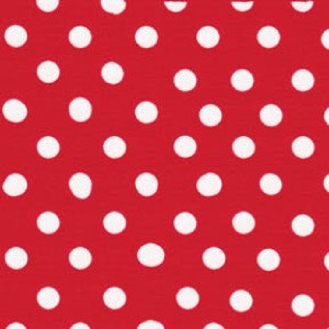 Red Large Polka Dots From Color Basics by Lecien - Etsy