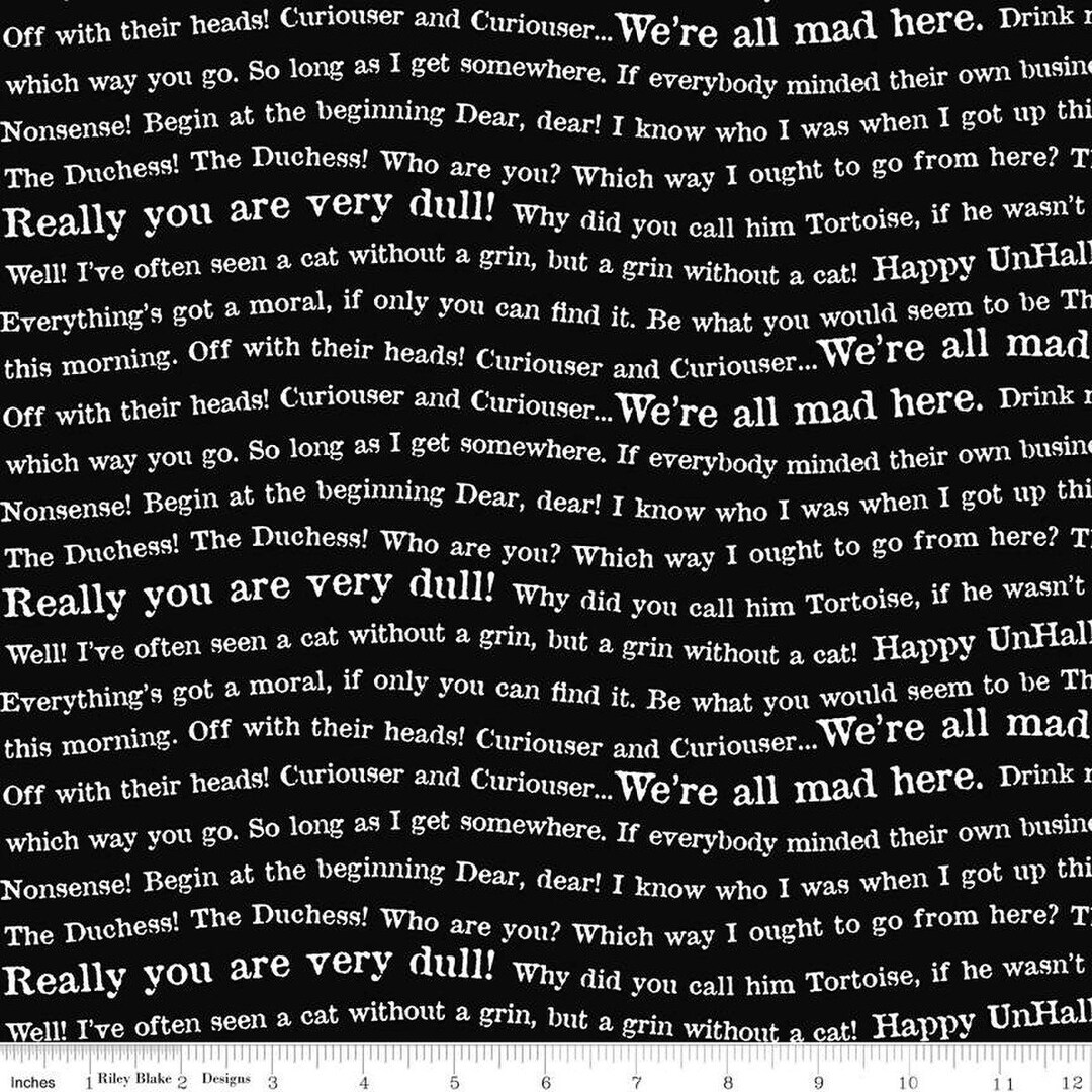 Wavy Words in Black From Mad Masquerade by J. Wecker Frisch for Riley ...