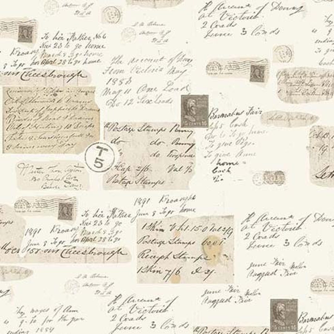 Antique Lettering in Beige by Michael Miller Fabrics - Etsy