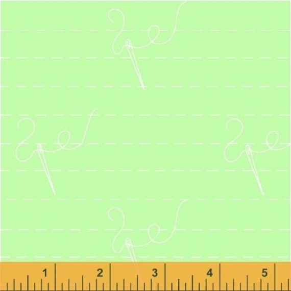 Snippits Needles and Thread in Green by Sarah Fielke for | Etsy