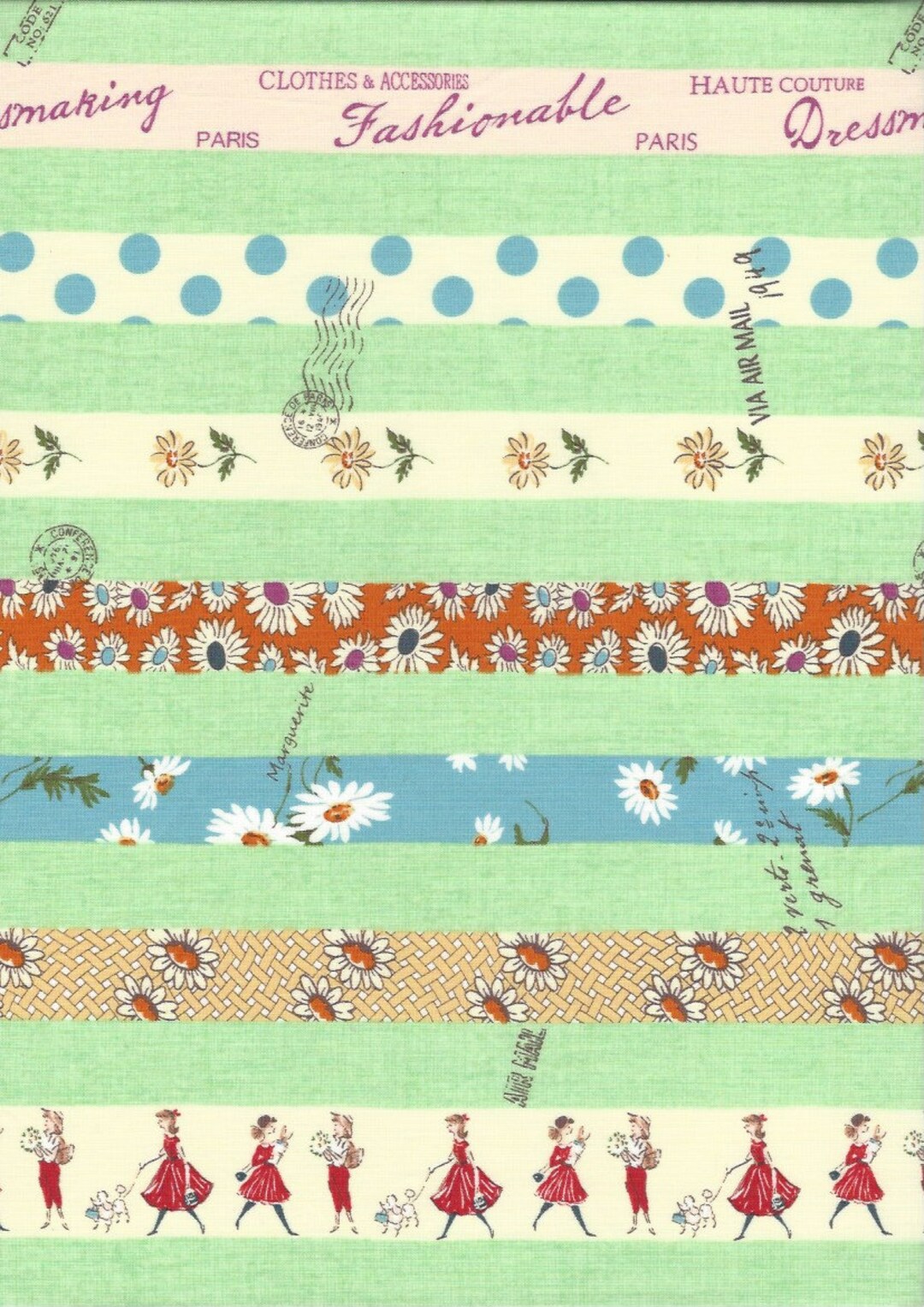 Design Stripe Color E by Suzuko Koseki for Yuwa of Japan - Etsy