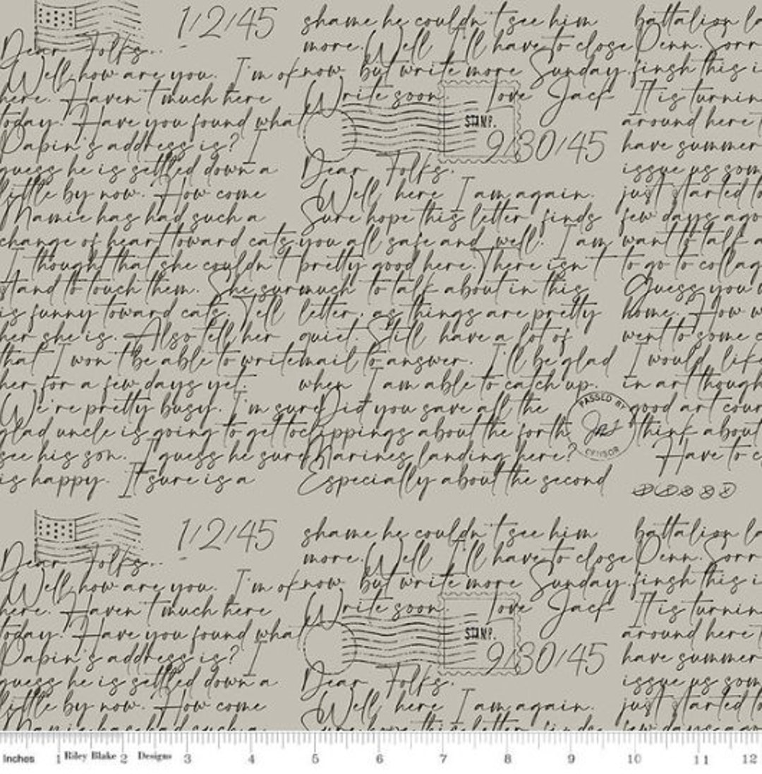 Dear Folks Gray From Art Journal by J. Wecker Frisch for Riley Blake ...