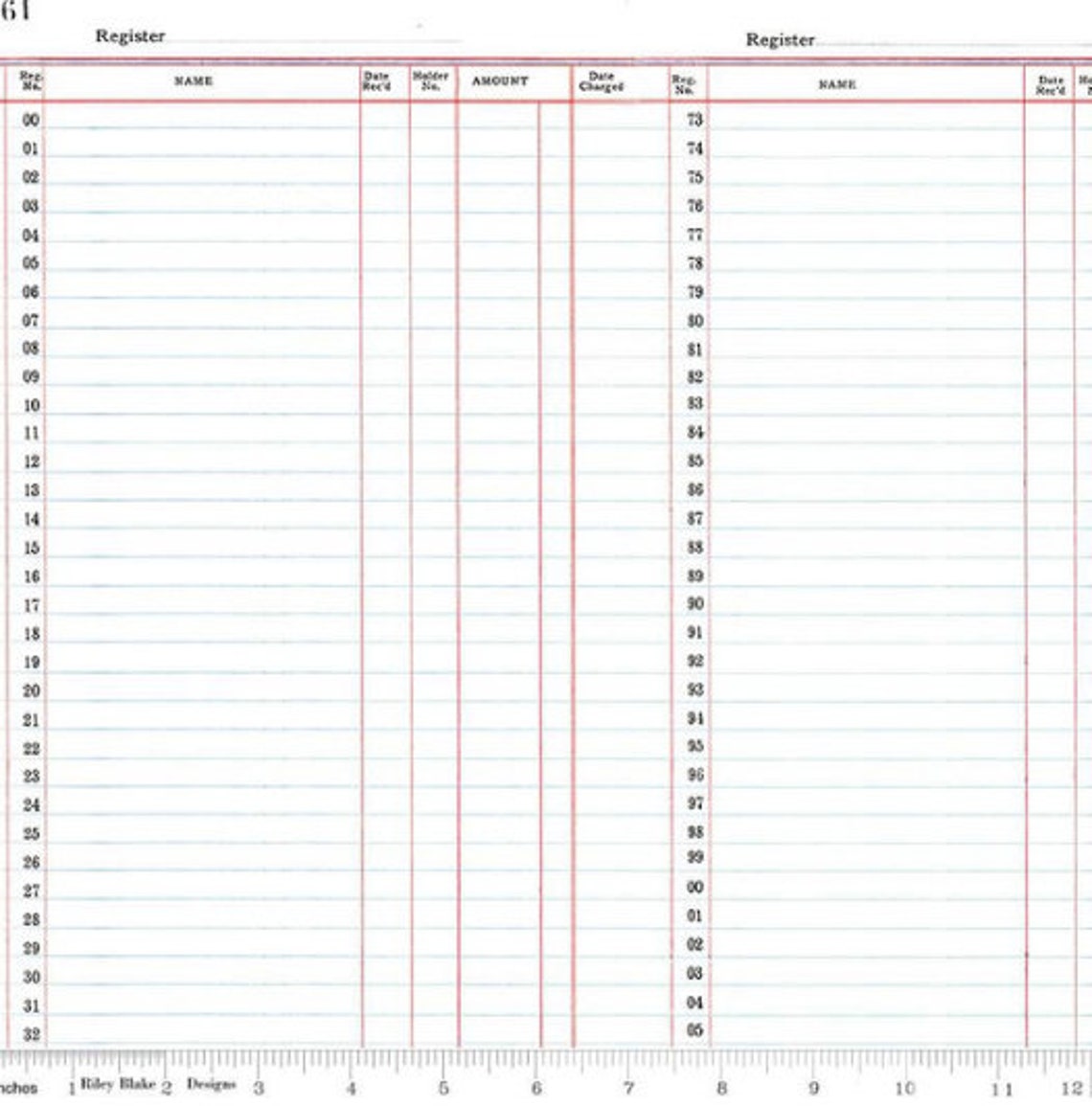 Ledger Paper White From Journal Basics by J. Wecker Frisch for Riley ...