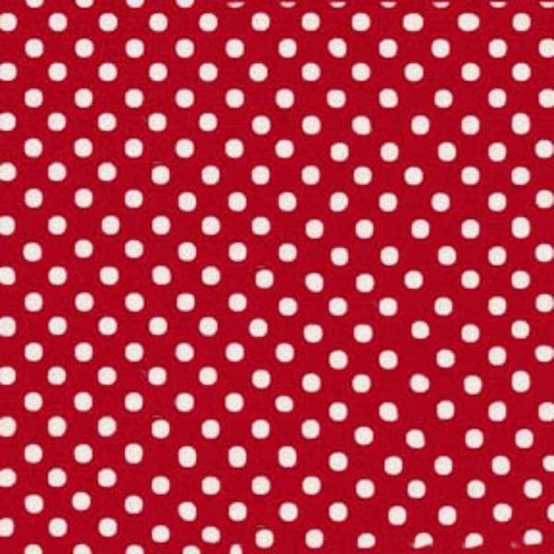 Red Medium Polka Dots From Color Basics by Lecien - Etsy