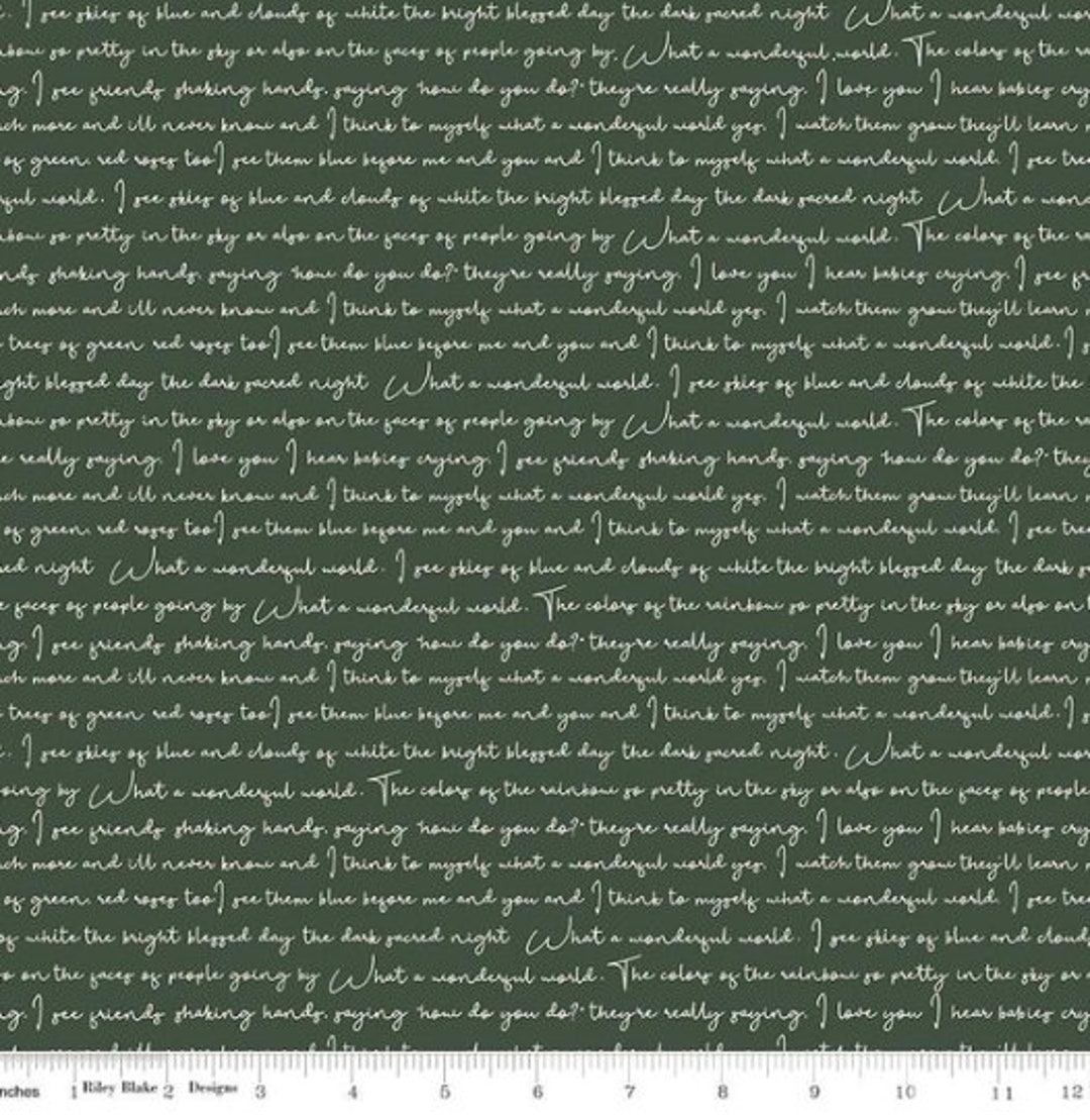 Gingham Fields Text in Forest From Riley Blake Designs - Etsy