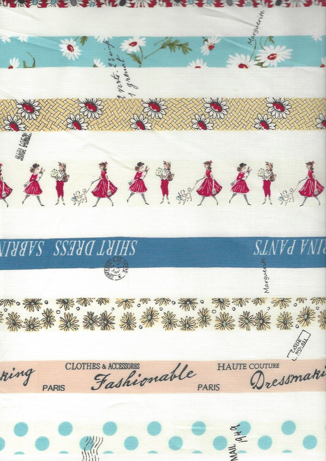 Design Stripe Color F by Suzuko Koseki for Yuwa of Japan - Etsy