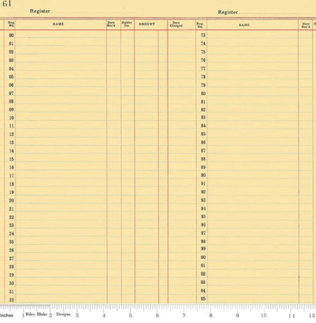 Ledger Paper Yellow From Journal Basics by J. Wecker Frisch for Riley ...