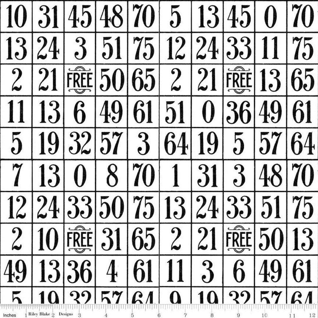 Number Grid White by J. Wecker Frisch for Riley Blake Designs - Etsy