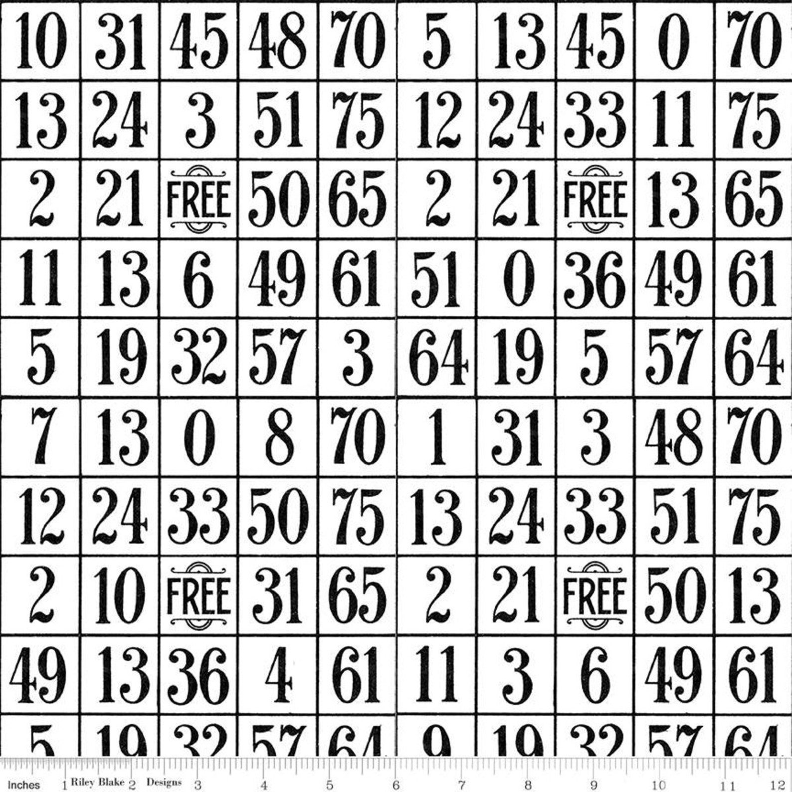 Number Grid White by J. Wecker Frisch for Riley Blake Designs - Etsy
