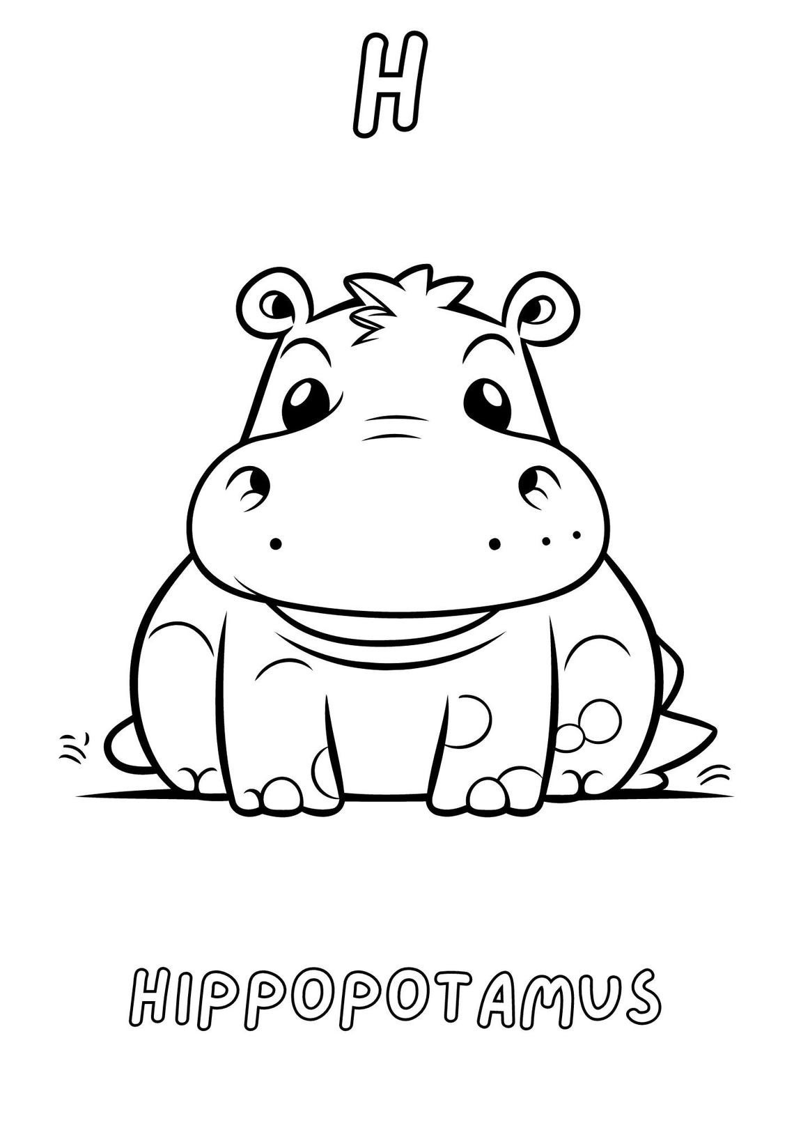 Alphabet Animal Coloring Book Pages Printable Educational Coloring Fun ...