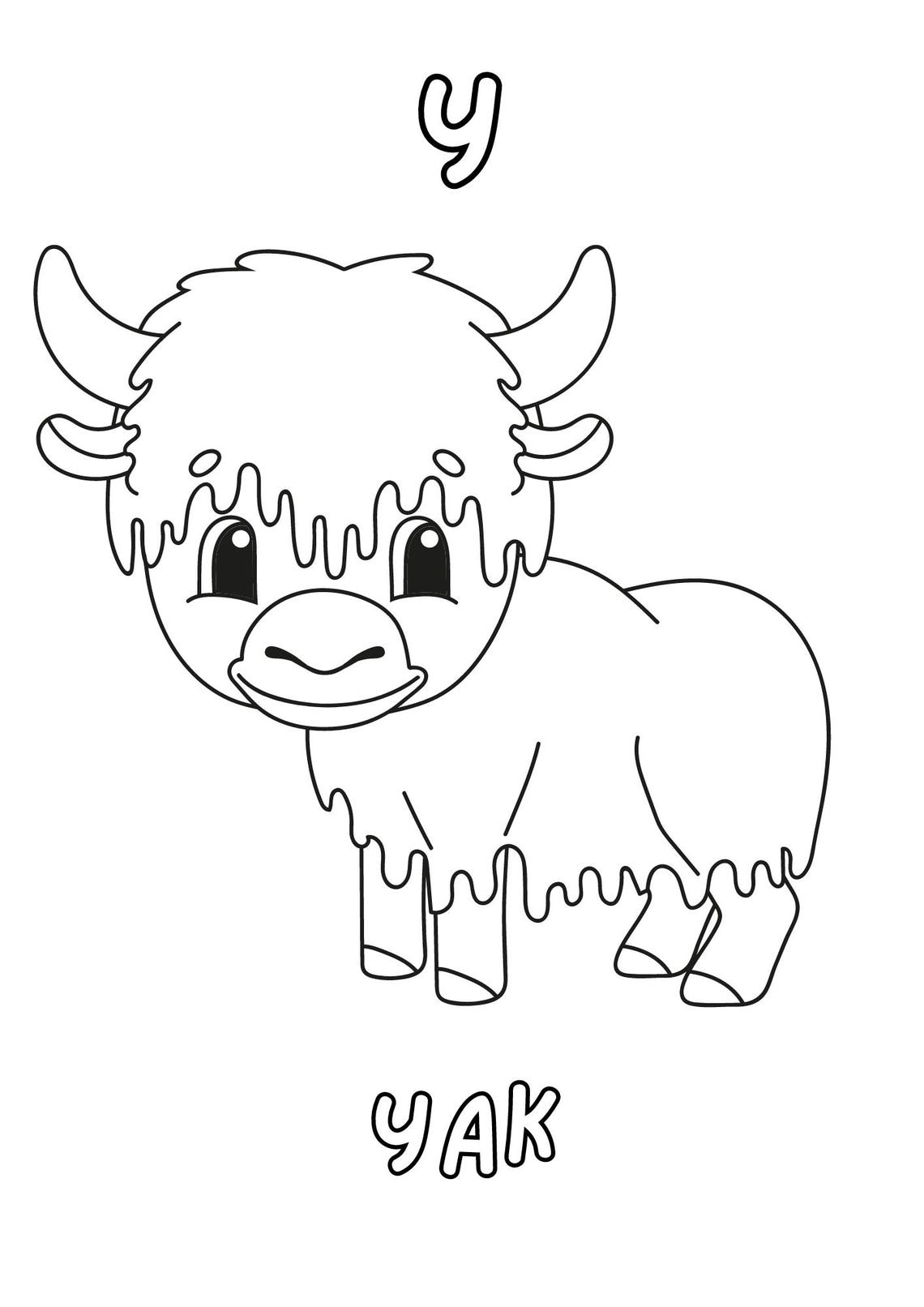 Alphabet Animal Coloring Book Pages Printable Educational Coloring Fun ...