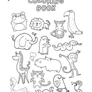 Alphabet Animal Coloring Book Pages Printable Educational Coloring Fun ...