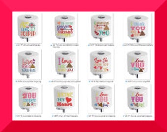 Toilet paper embroidery designs | Etsy