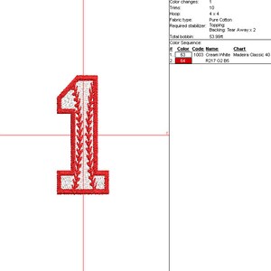 Baseball Numbers Machine Embroidery Designs Digital Download ONLY - Etsy