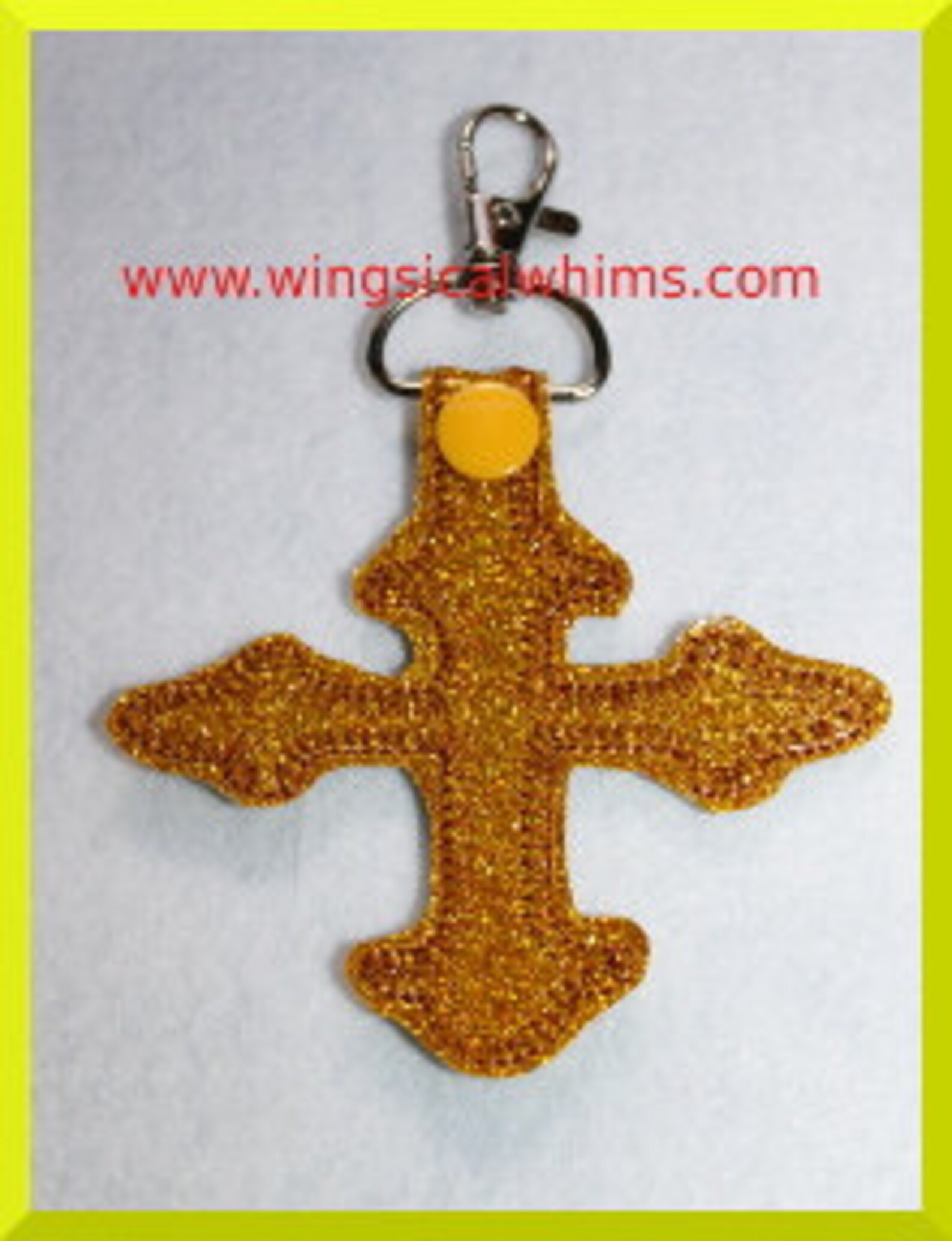 Cross Key Chain Key Fob Machine Embroidery Design ONLY with | Etsy