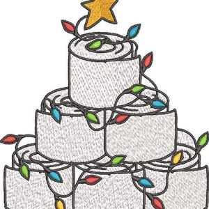 Toilet Paper Christmas Tree Toilet Tissue Machine Embroidery Design ...