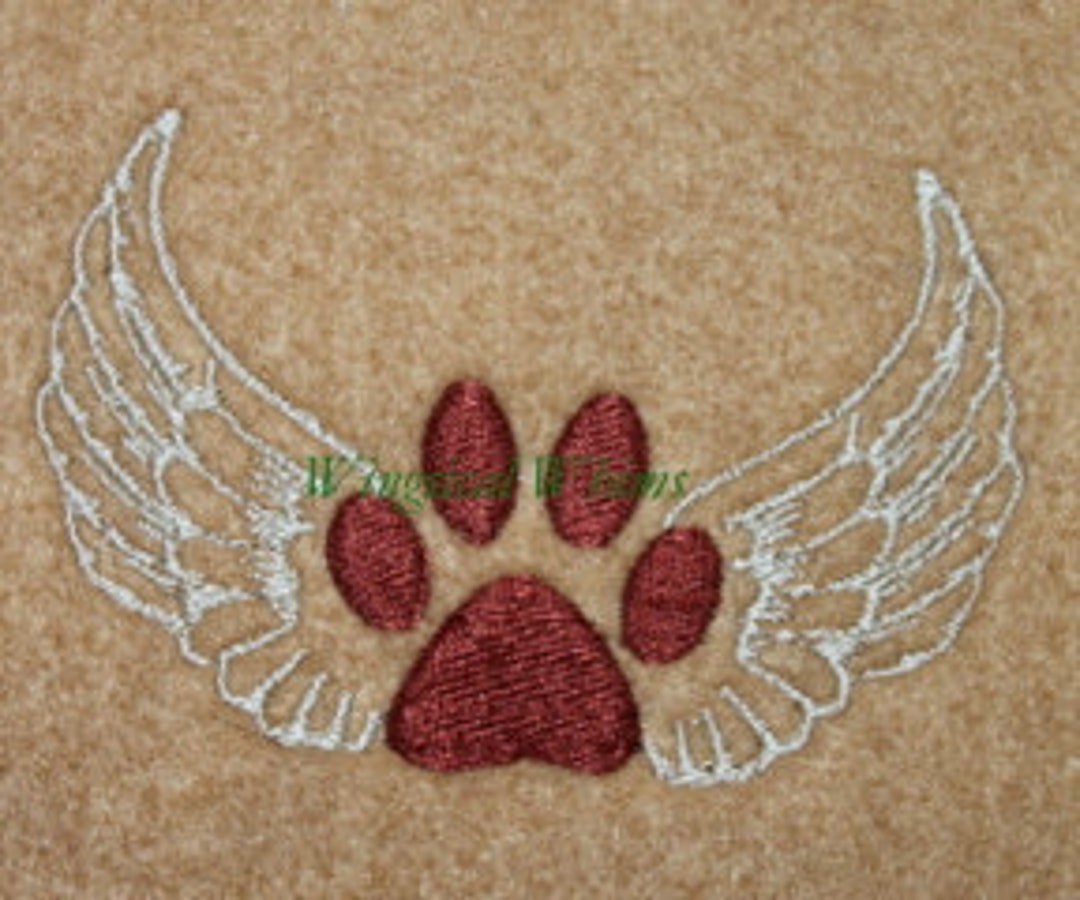 Remembering Our Furry Friends Machine Embroidery File ONLY Animal Wings ...