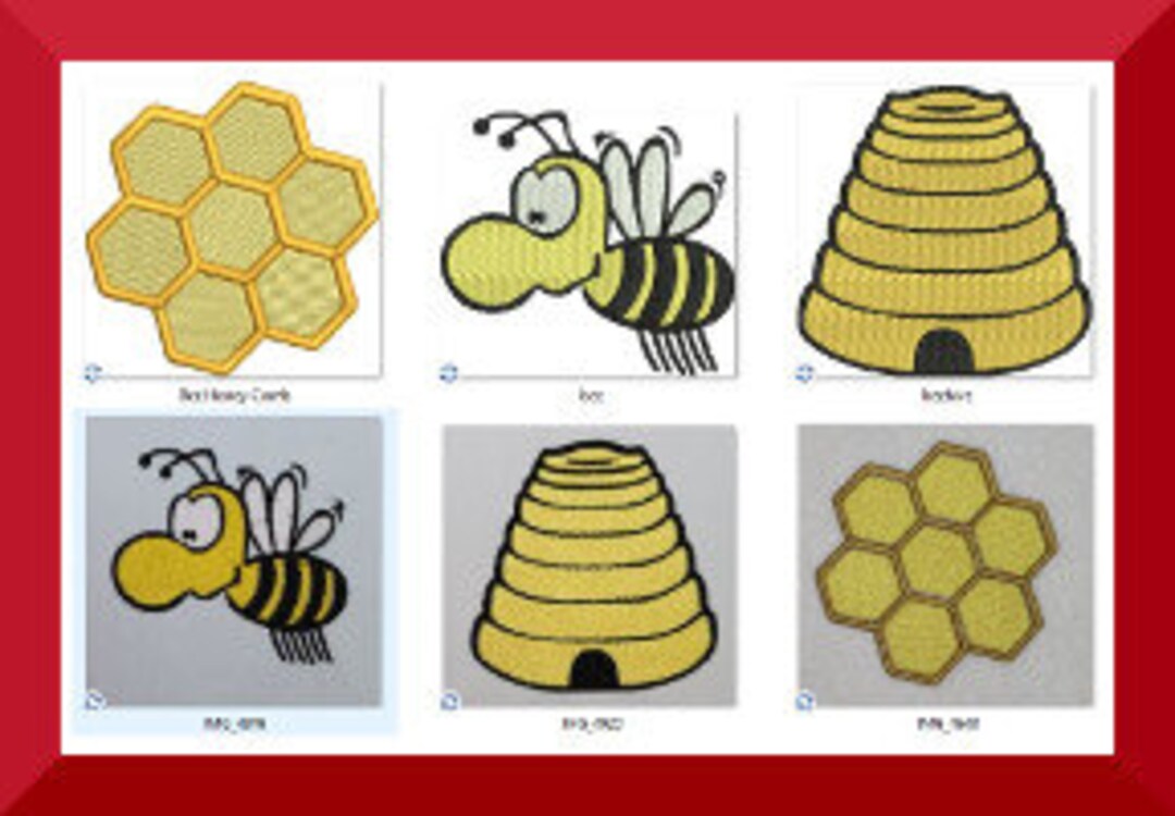 Bee Honey Comb Bee Hive Machine Embroidery Design Bugs Honey Bee - Etsy