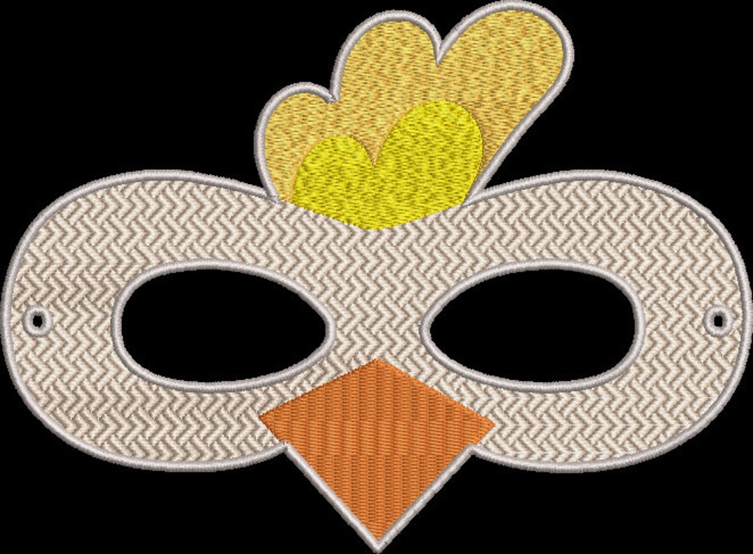 Chicken Mask Digitized Machine Embroidery Design Halloween Digital ...