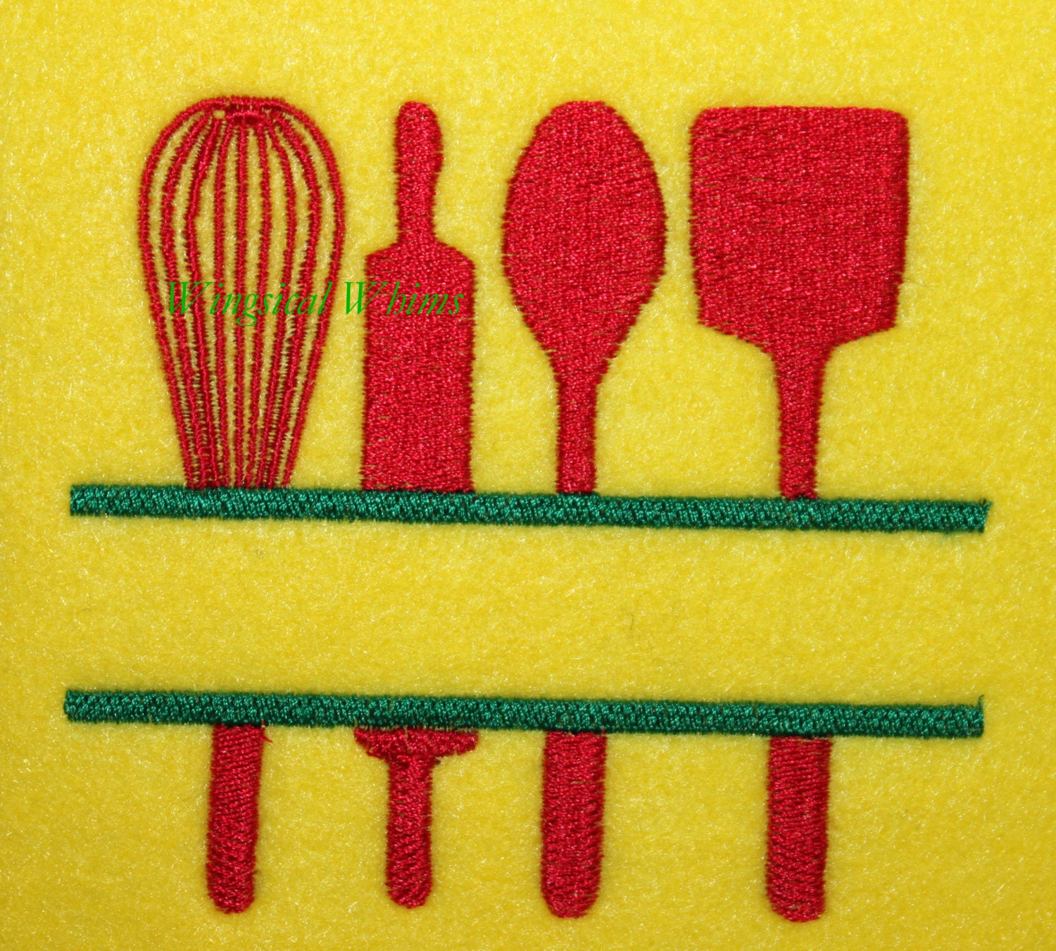 Kitchen Utensils Split Design Digitized Machine Embroidery - Etsy