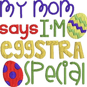 Eggstra Special Saying Egg Machine Embroidery Design Easter - Etsy