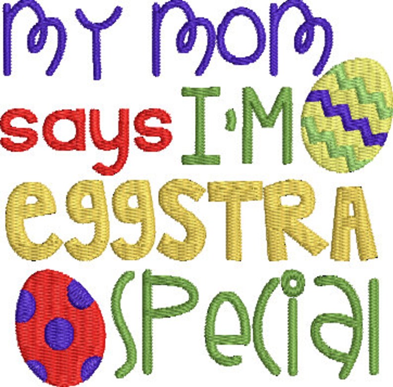 Eggstra Special Saying Egg Machine Embroidery Design Easter | Etsy