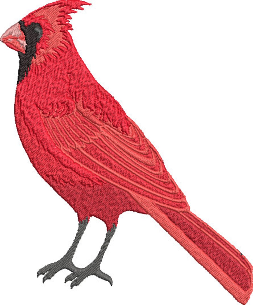 Cardinal Machine Embroidery Design Bird - Etsy