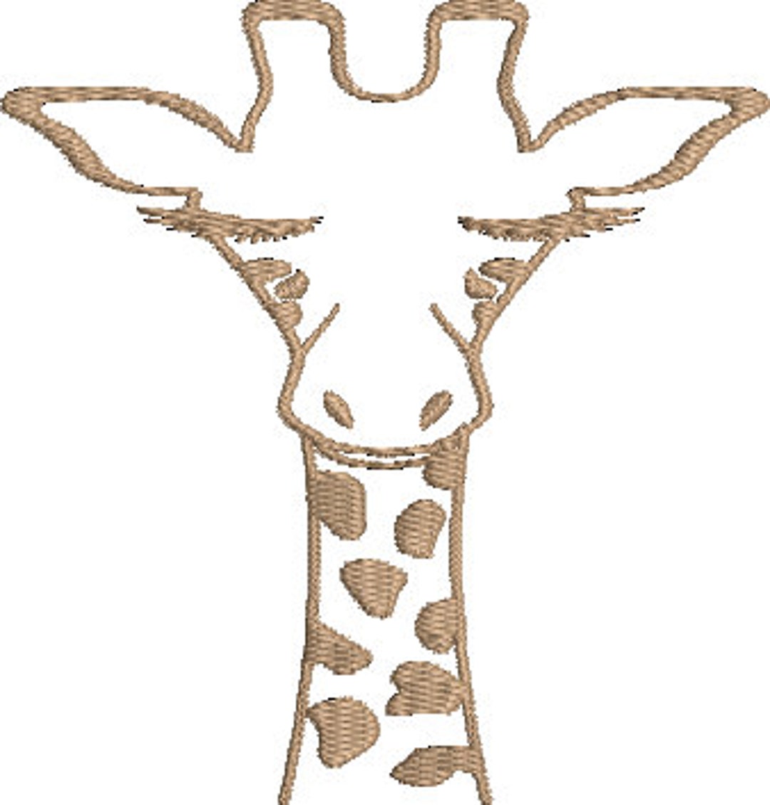 Giraffe Machine Embroidery Design Digital Download ONLY Animal Zoo ...