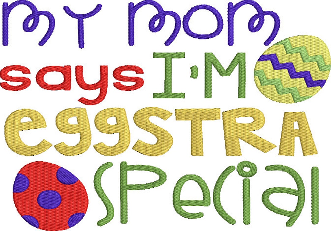 Eggstra Special Saying Egg Machine Embroidery Design Easter - Etsy