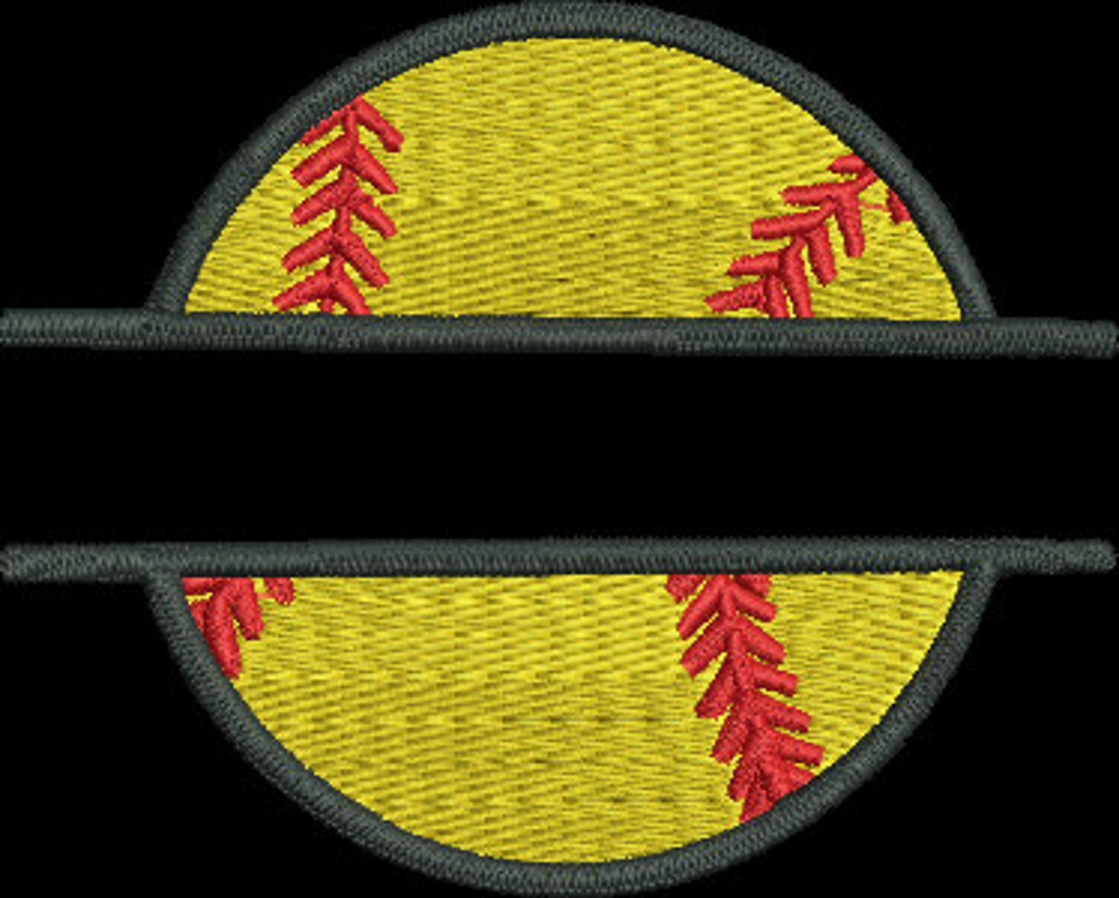 Split Softball for Name Machine Embroidery File ONLY Softball Sports ...