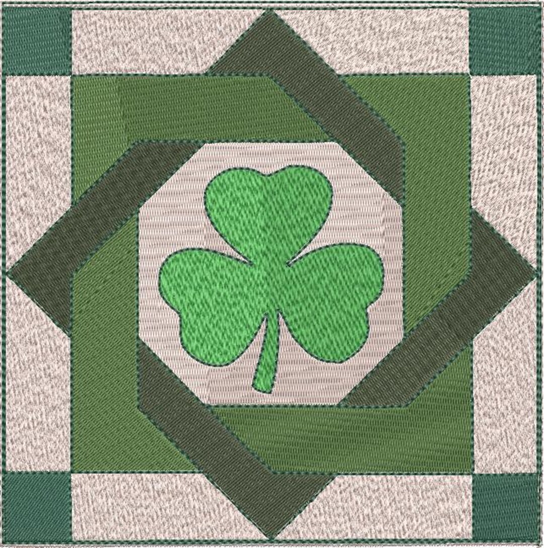 Clover Barn Quilt Machine Embroidery Design Digital Download Only Luck ...