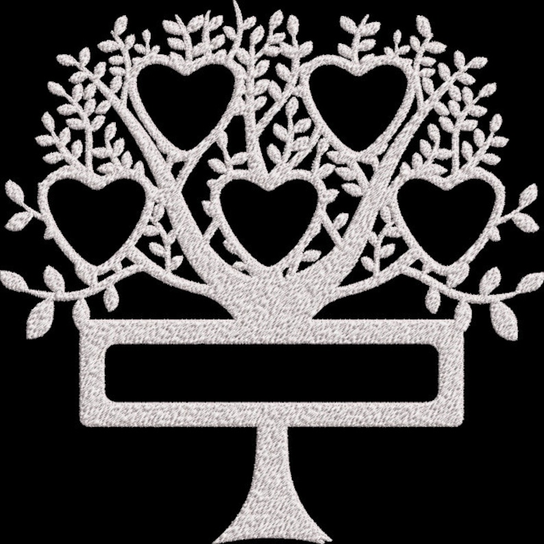 Family Tree Machine Embroidery Design Cooking Paper Towels - Etsy
