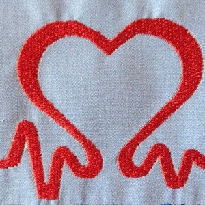 Nurse Heart Digitized Machine Embroidery File ONLY Nursing - Etsy