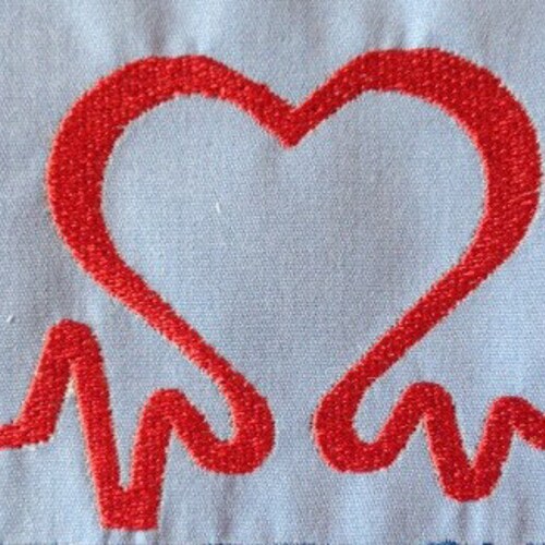 Nurse Heart Digitized Machine Embroidery File ONLY Nursing - Etsy