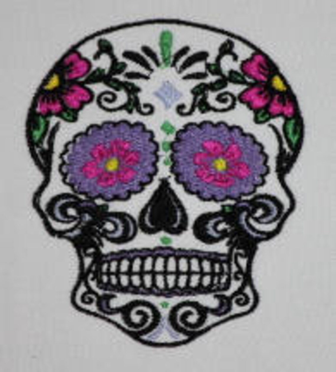 Sugar Skull No 3 Digitized Machine Embroidery Design Halloween - Etsy
