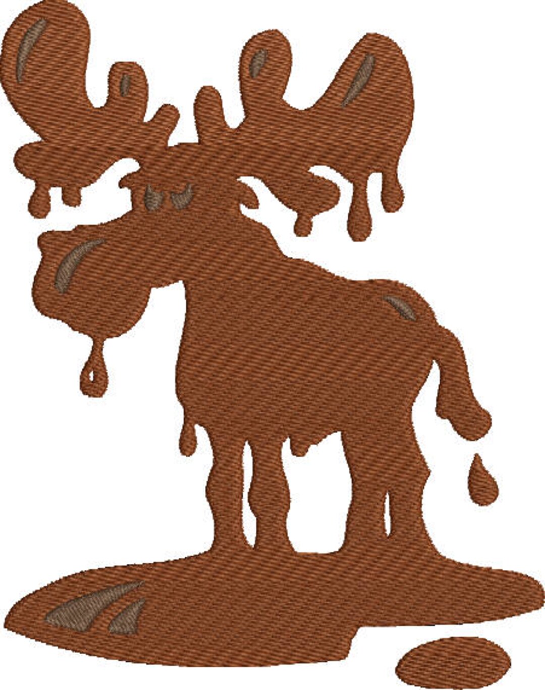 Chocolate Moose Digitized Machine Embroidery Design Animals - Etsy