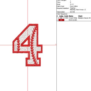 Baseball Numbers Machine Embroidery Designs Digital Download ONLY - Etsy