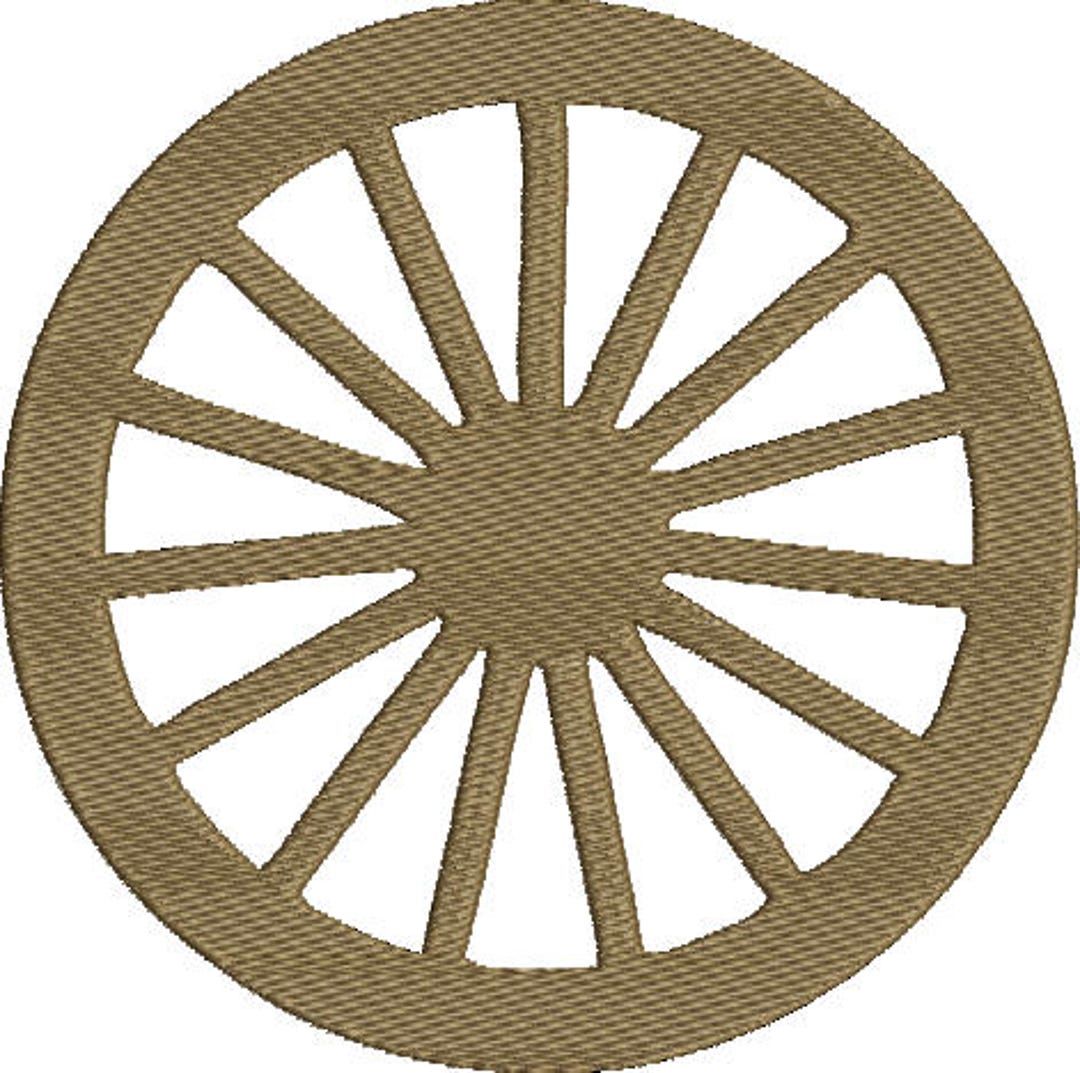 Wagon Wheel Machine Embroidery Design 4 Sizes - Etsy