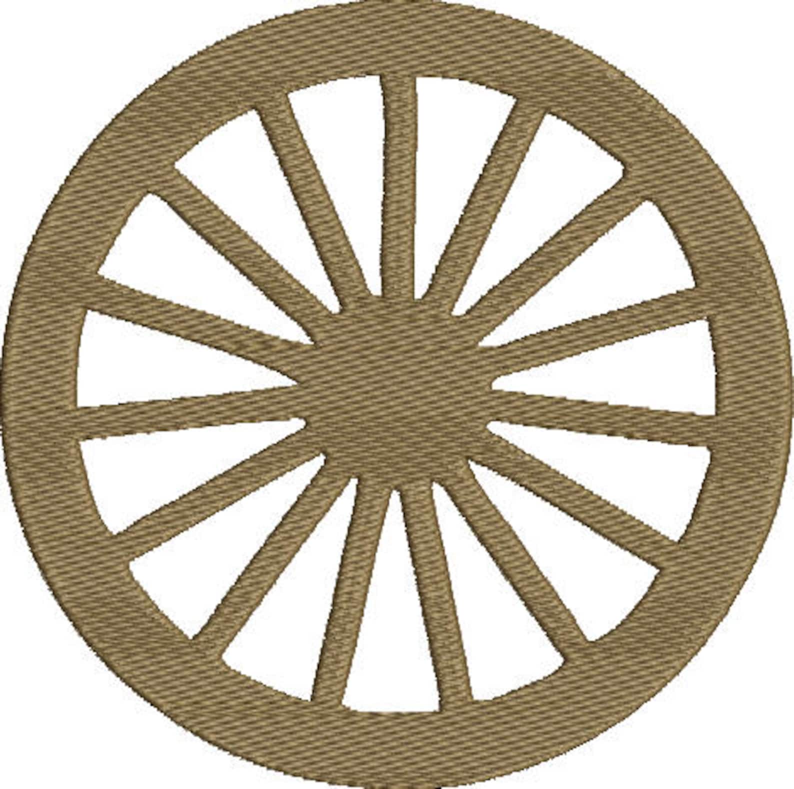 Wagon Wheel Machine Embroidery Design 4 Sizes - Etsy