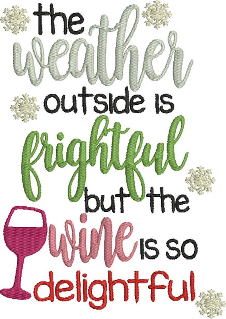 Weather Outside is Frightful the Wine is so Delightful - Etsy