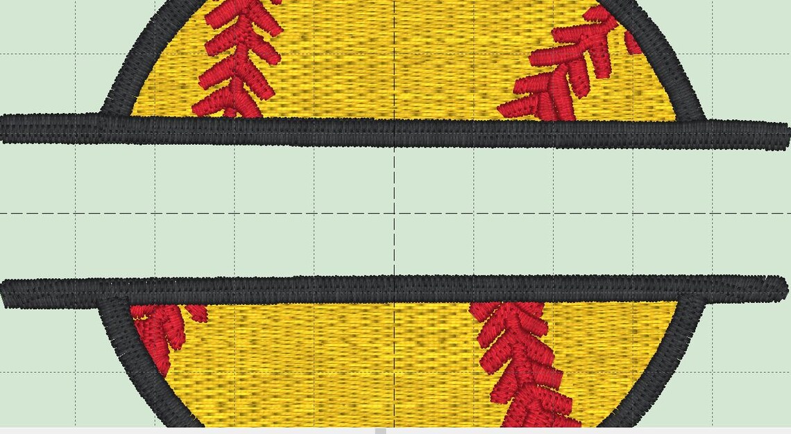 Split Softball for Name Machine Embroidery File ONLY Softball Sports ...