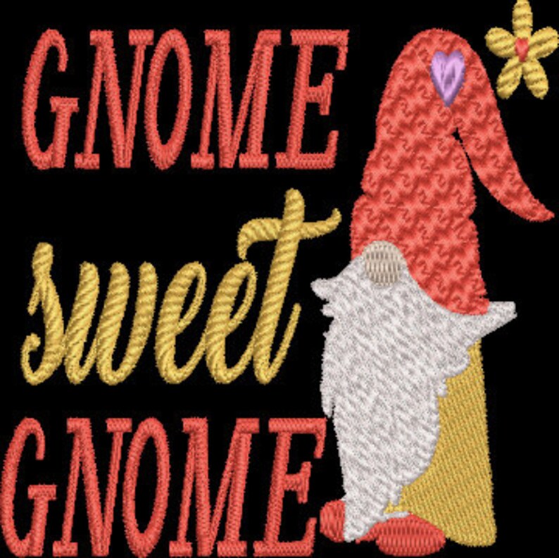 Gnome Sweet Gnome Machine Embroidery Design Digital Download - Etsy