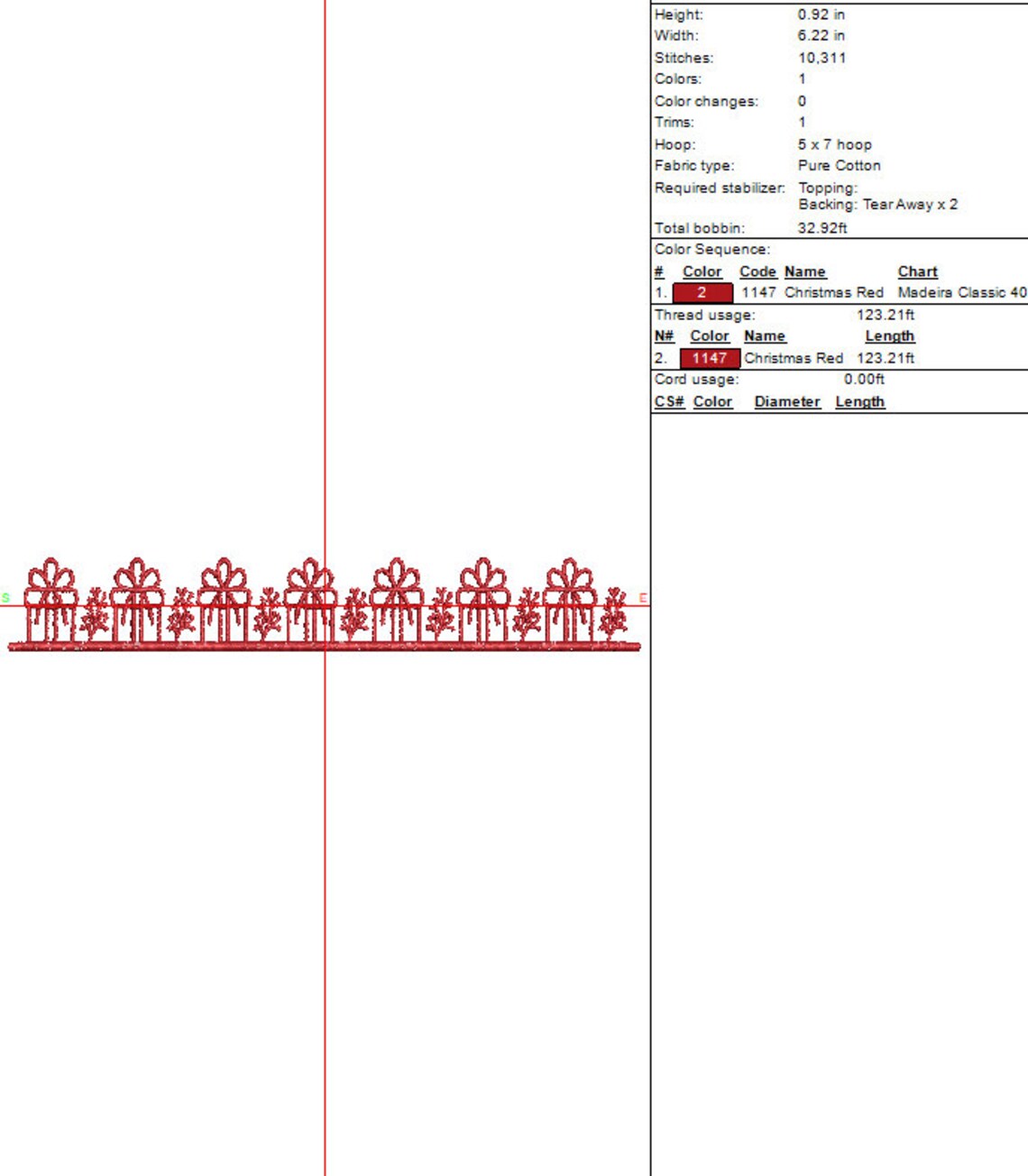 Christmas Border Set Machine Embroidery Design Digital Download Only ...